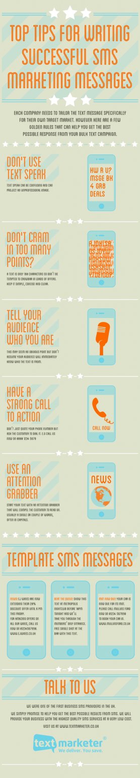 Top tips for writing successful SMS marketing messages - Infographic ...