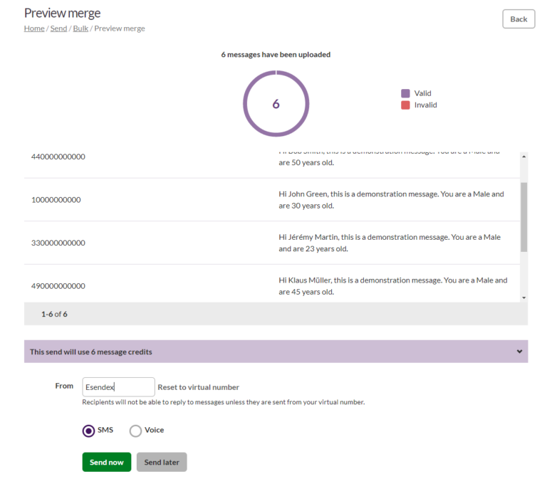 Send Personalised Messages to Multiple Phone Numbers - Esendex Support