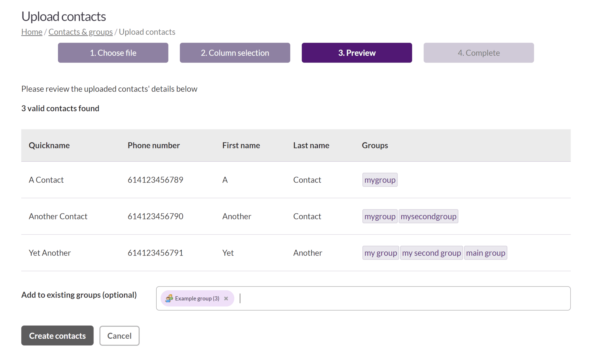 Uploading Contacts to Echo - Esendex Support