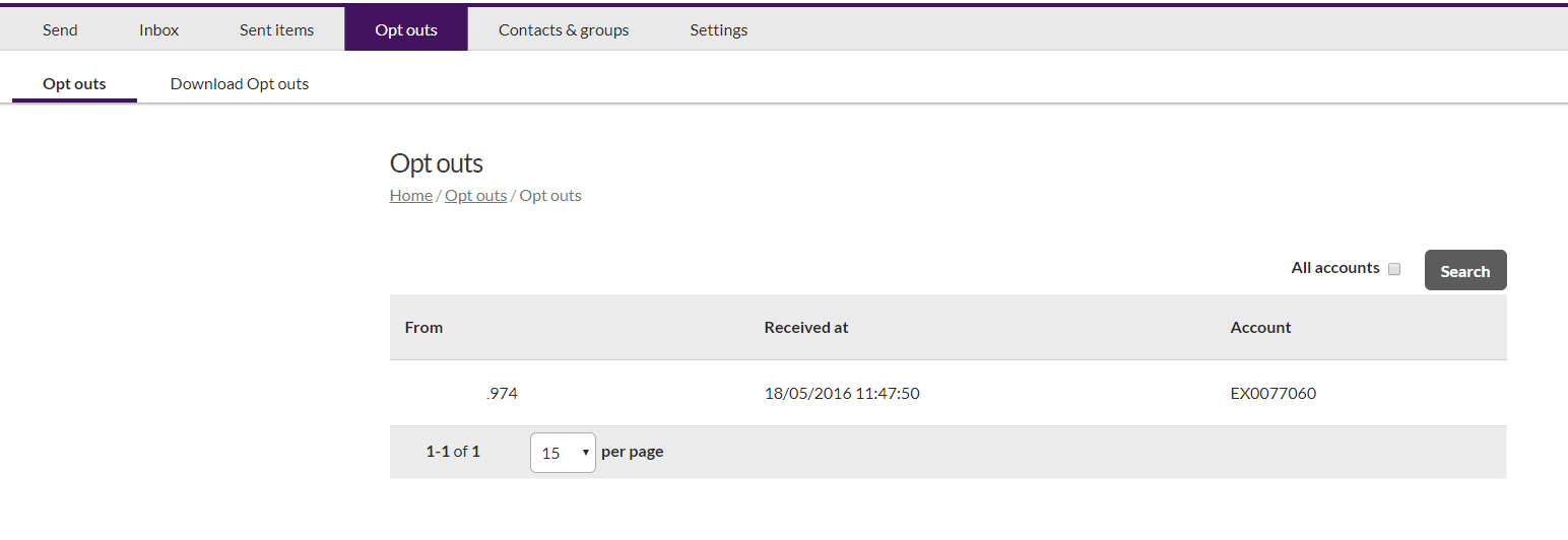 Managing Opt Out - Esendex Support