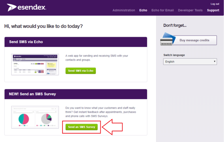 How to log in to SMS Surveys - Esendex Support